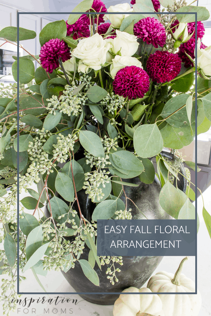 Fall Floral Arrangement with Mums - Inspiration For Moms