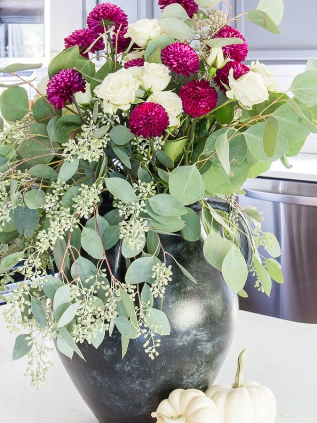 Easy Fall Floral Arrangement with Mums Story - Inspiration For Moms