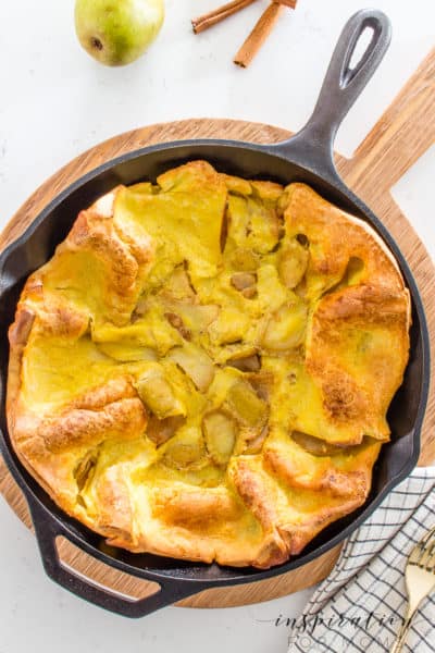 Puffed Pear Pancakes - An Easy Breakfast - Inspiration For Moms