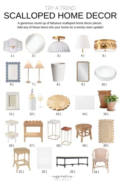 Try A Trend: Scalloped Home Decor - Inspiration For Moms